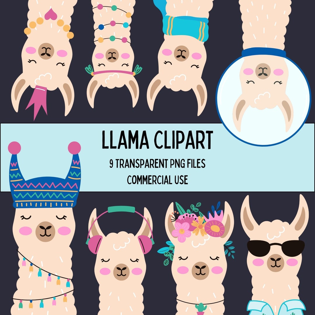 Llama Clipart, Llama PNG, Llama Clipart Bundle, Llama Descargar, Llama ...