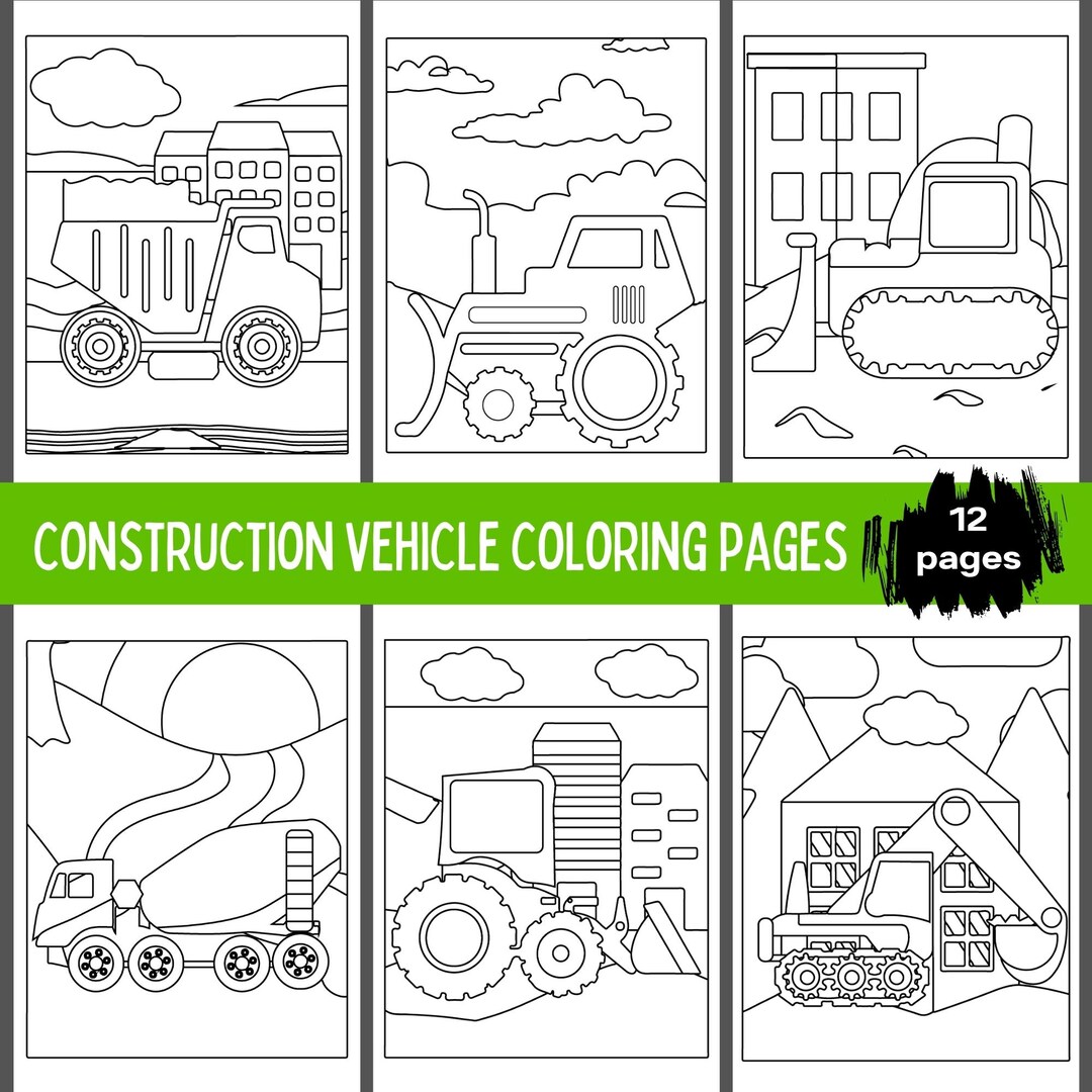 Tractor Coloring Pages for Kids, Construction Coloring Pages, Car ...