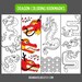 Dragon Coloring Bookmarks for Kids, Dragon Bookmarks, Printable ...