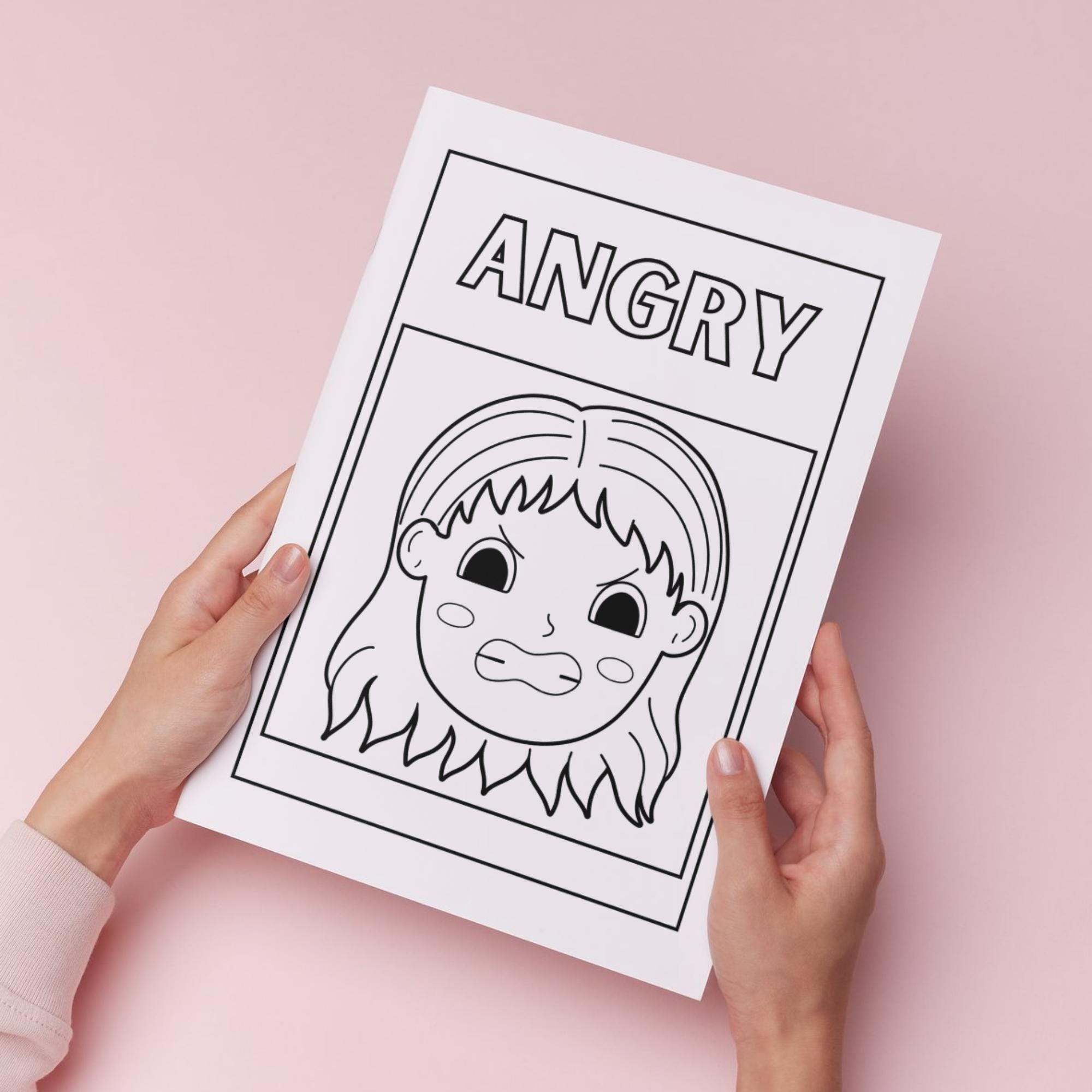 Printable Emotion Coloring Pages for Kids, Emotion Faces Printable ...