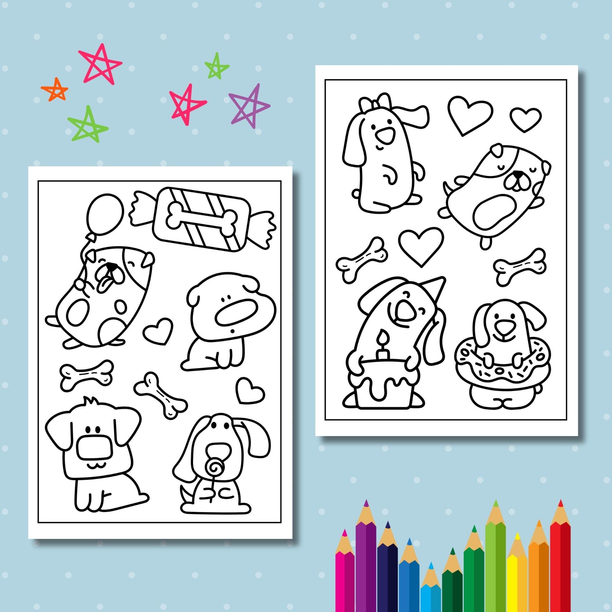 Dog Coloring Pages for Kids, Dog-themed Coloring Pages, Puppy Coloring ...