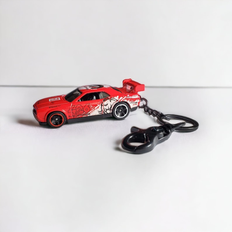 Dodge Challenger Drift Car Hot Wheels Keychain - Etsy