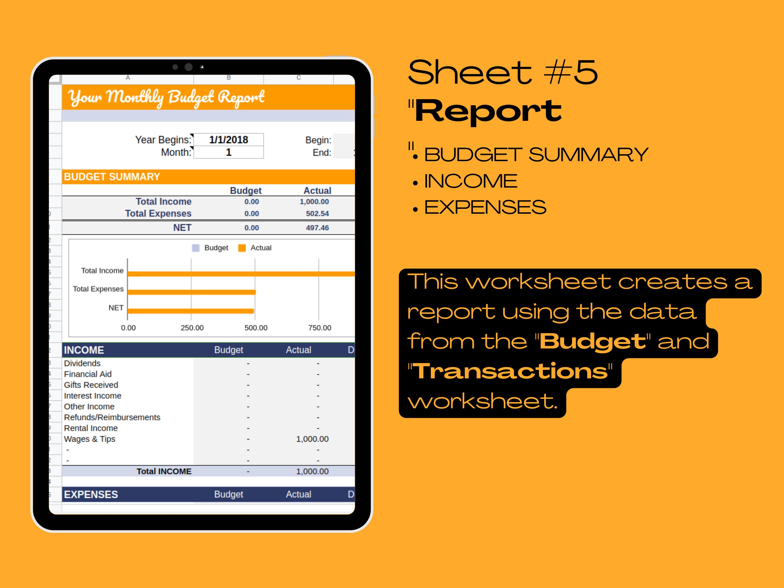 Your Money Manager Spreadsheet Template - to Manage Budget, Your ...