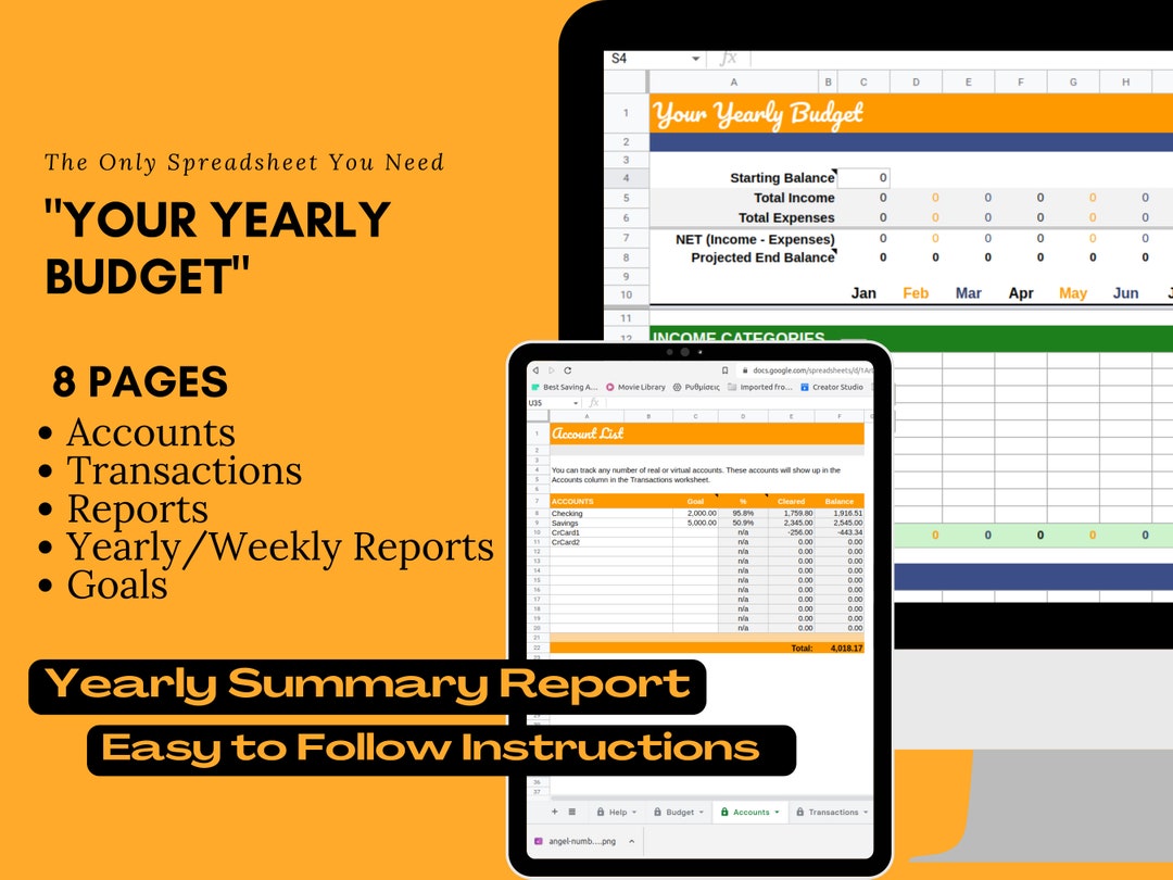 Your Money Manager Spreadsheet Template - to Manage Budget, Your ...