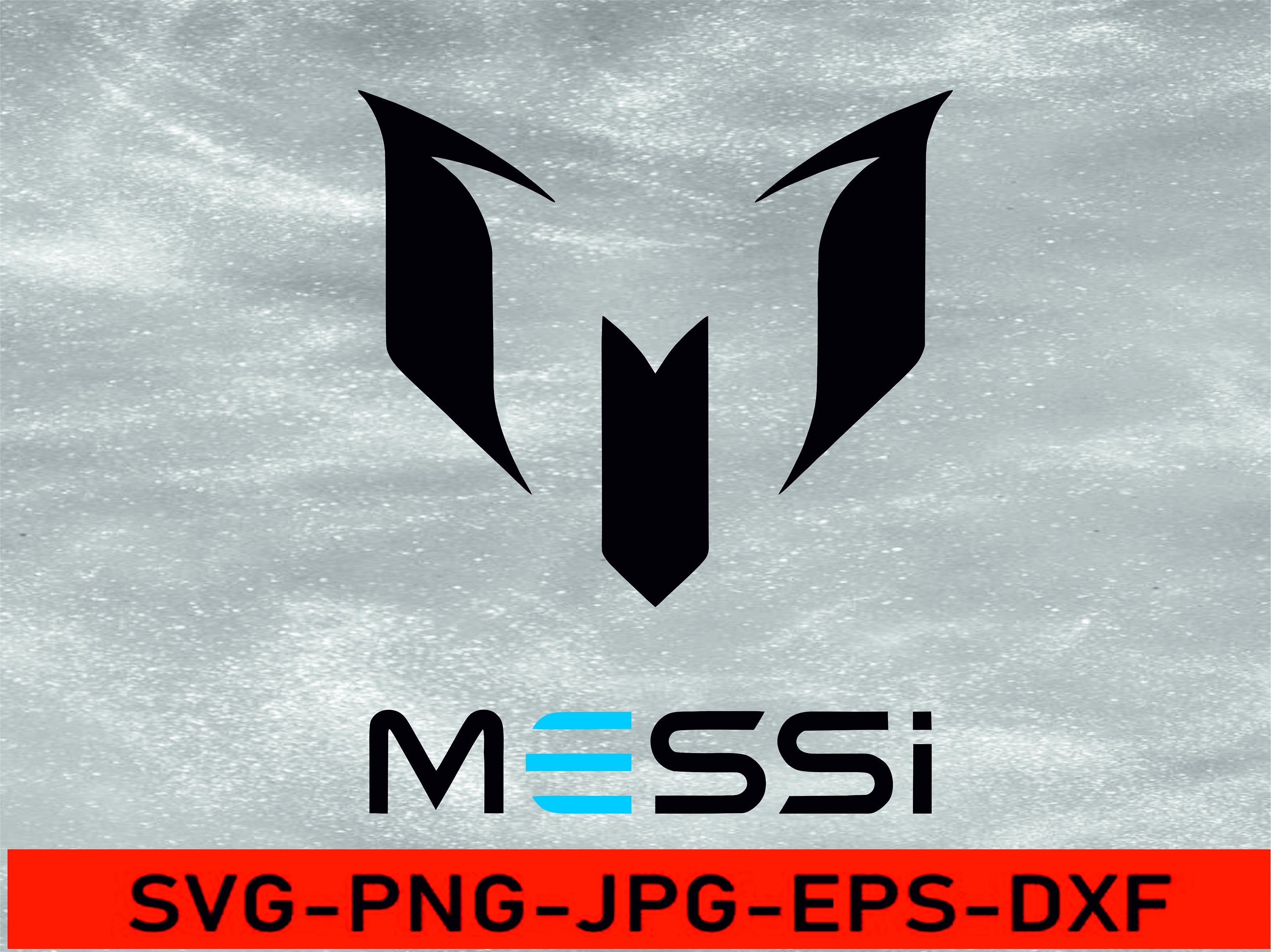 Messi Logo Cut Svg Dxf File Wall Sticker Pdf Silhouette - Etsy