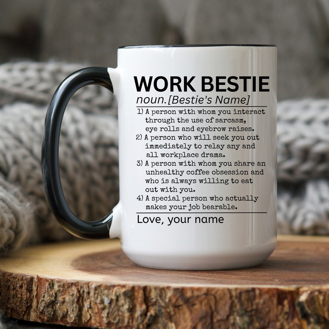 Work Bestie Definition Mug, Custom Work Bestie, Personalized Office ...