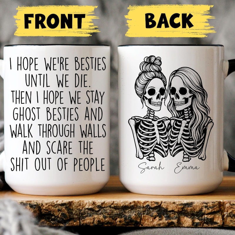 Skeleton Best Friend Mug - Etsy