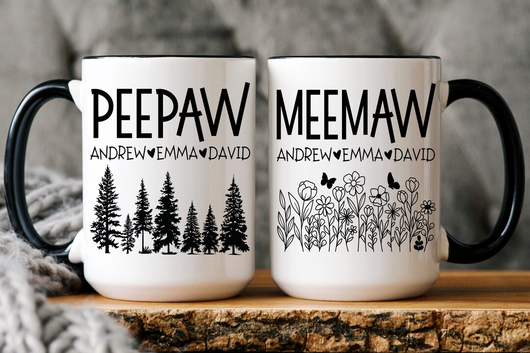 Personalized Peepaw Meemaw Mug, Peepaw Meemaw From Grandkids ...