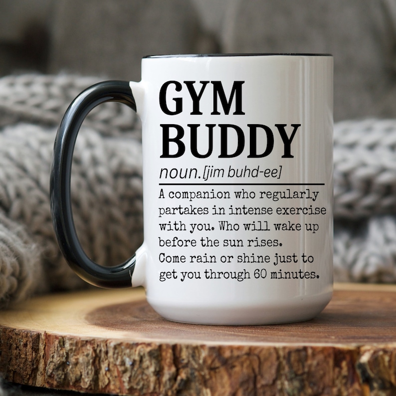 Funny Gym Buddy Mug, Workout Bestie Gift, Fitness Lover Mug, Gym Lover ...