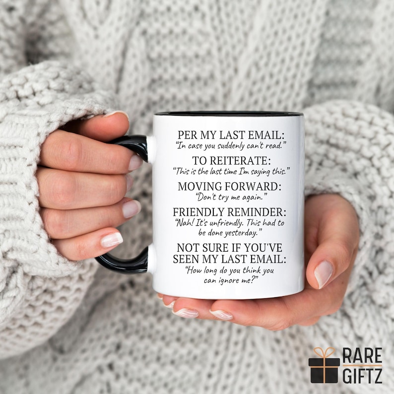 Corporate Email Gift, Sarcastic Office Mug, Sassy Email Mug, Funny ...