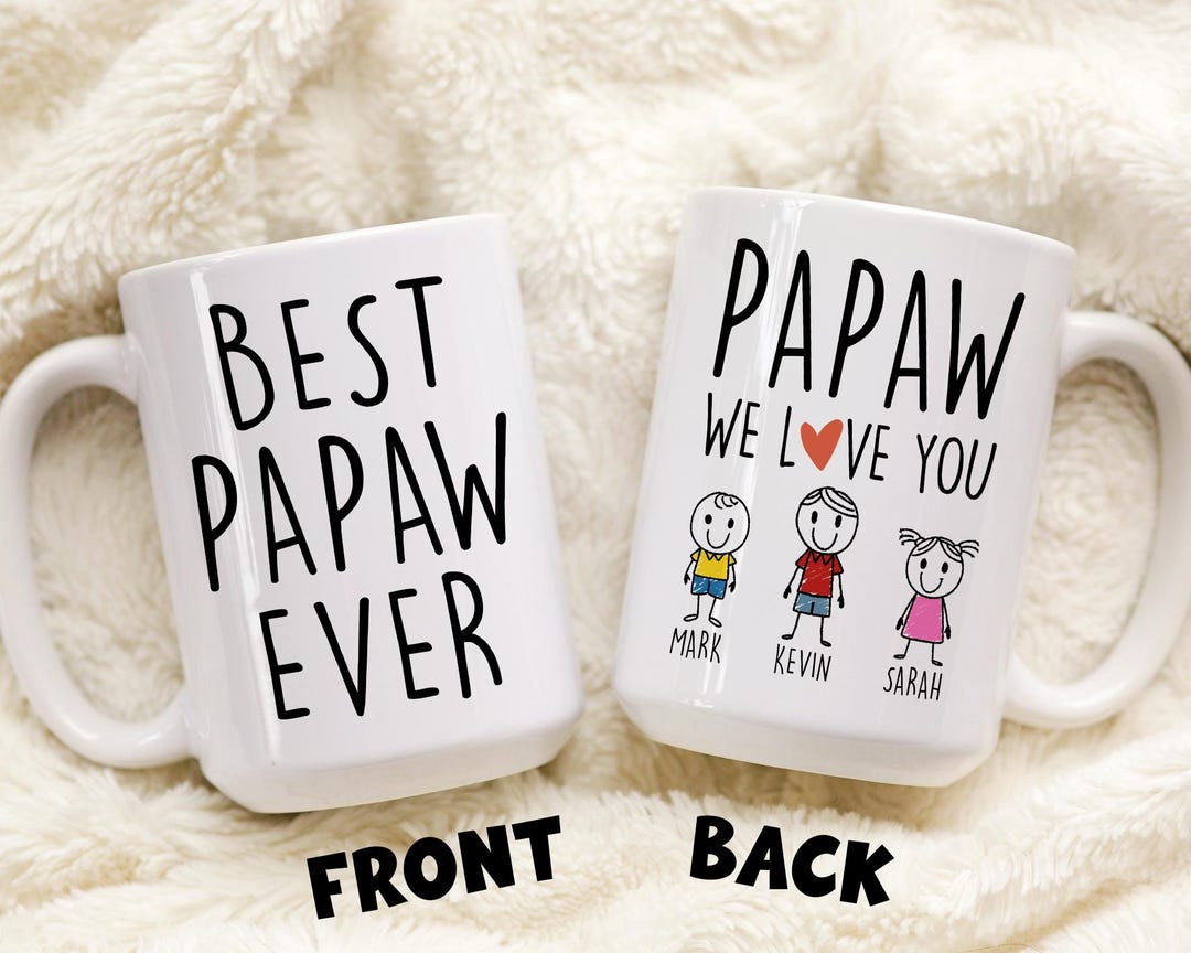 Personalized Papaw Gift, Papaw Coffee Mug, Papaw Grandkids Gift, Father ...