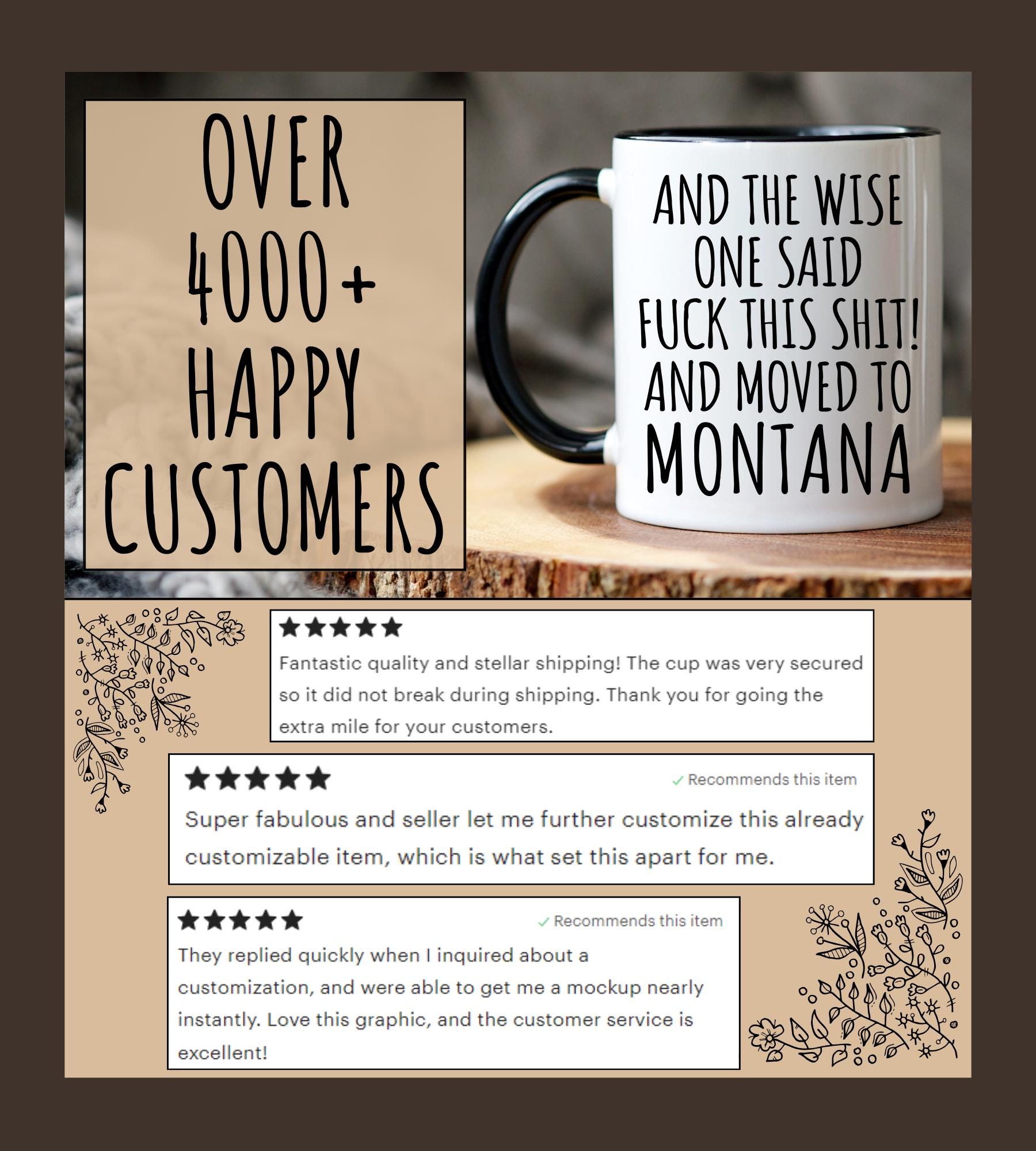 Montana Relocating Gift, Moving to Montana Mug, Personalized Montana ...