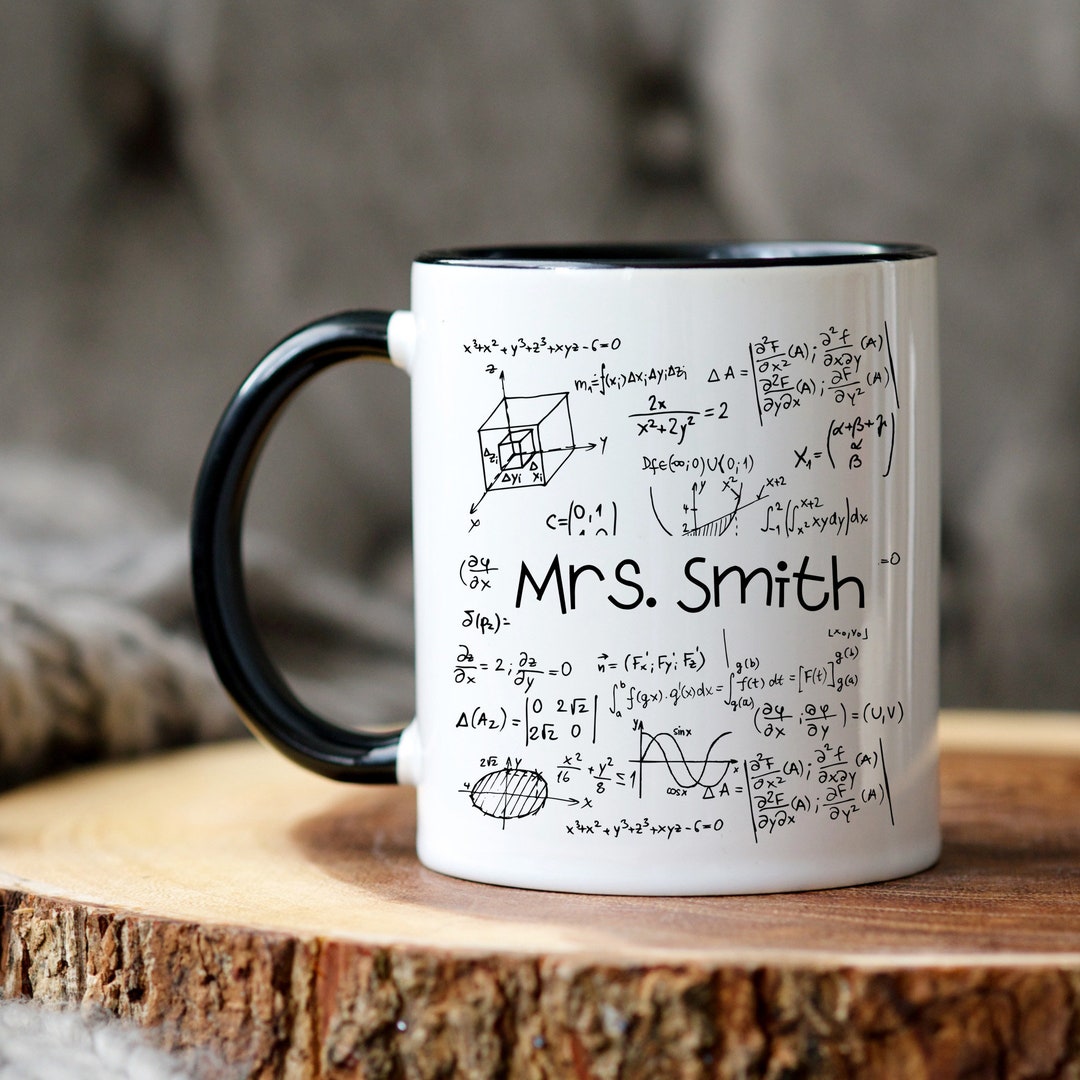 Personalized Math Teacher Mug, Custom Math Teacher, Mathematician Mug ...