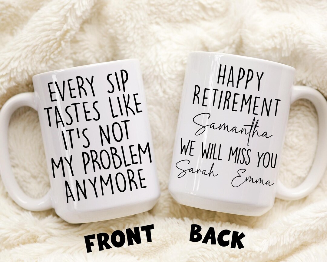 Personalized Happy Retirement Gift, Custom Retired Mug, Retired ...
