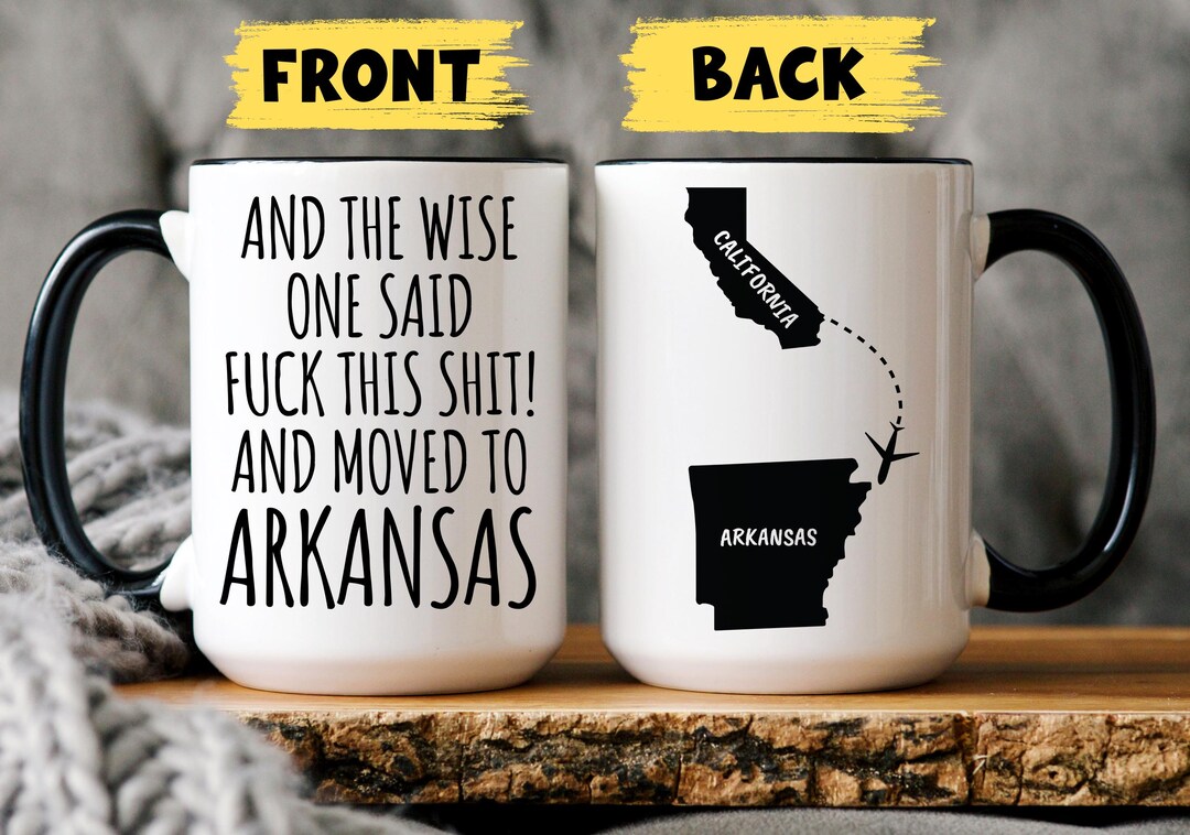 Arkansas Relocating Gift, Moving to Arkansas Mug, Personalized Arkansas ...