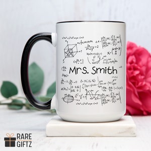 Personalized Math Teacher Mug, Custom Math Teacher, Mathematician Mug ...