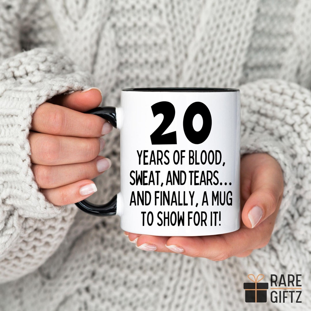 Twenty Work Anniversary Gift, 20 Years Work Service Mug, 20th ...