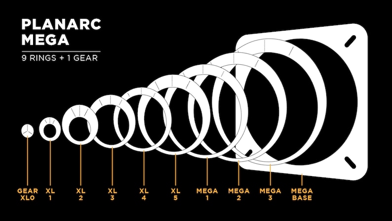 Giant Professional Spirograph Drawing Toolset - PLANARC MEGA Spiral ...