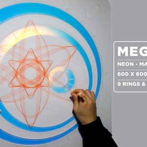 Giant Professional Spirograph Drawing Toolset - PLANARC MEGA Spiral ...
