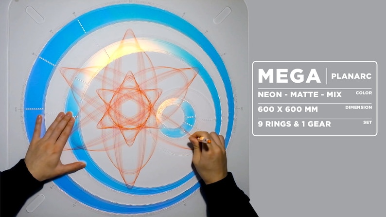 Giant Professional Spirograph Drawing Toolset - PLANARC MEGA Spiral ...
