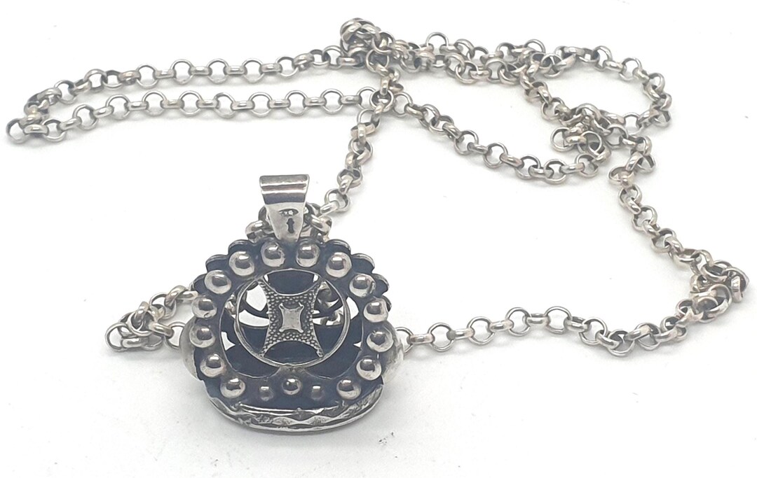 Antique Silver Fob Seal Wax Stamp Chain - Etsy