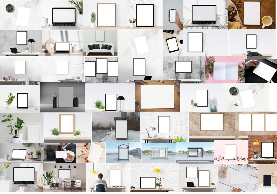 50 Frame Mockups Frame Mock up Bundle Modern Mock up Photograph Styled ...