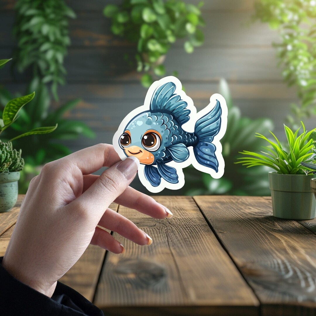 Cute Tropical Fish Sticker High Quality Vinyl Scratch Resistant ...
