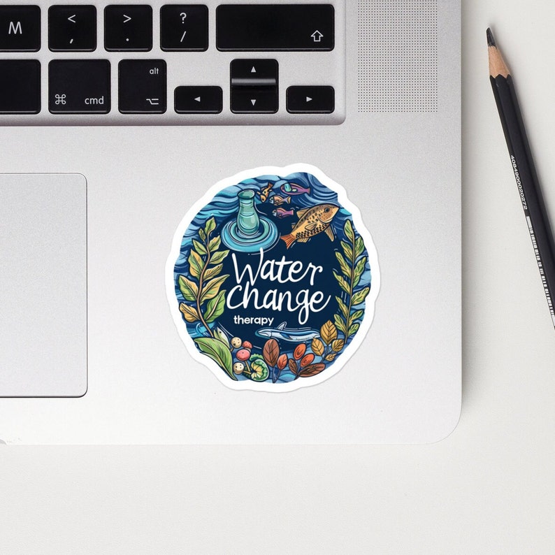 Water Change Sticker Therapy Aquarium Stickers, Fish Tank Maintenance ...