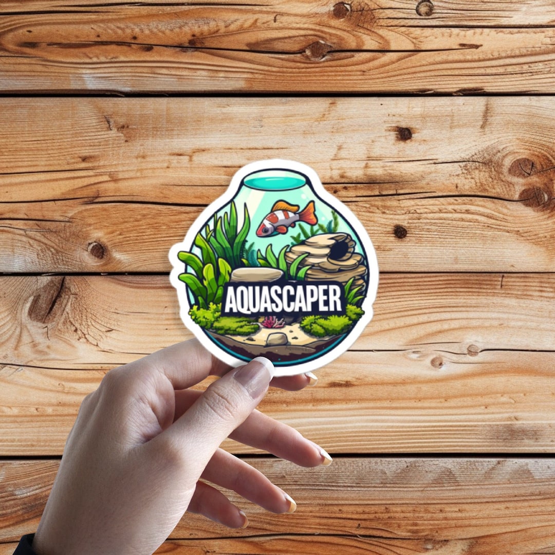 Aquascaper Sticker Fish Tank Stickers Aquarium Hobby Playful Stickers ...