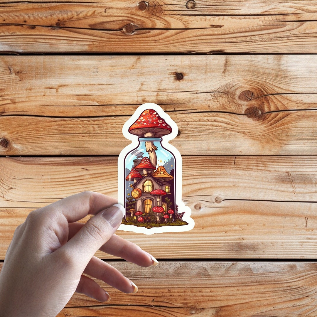 Mushroom Sticker Cottage Core Laptop & Bottle Stickers for Planners ...