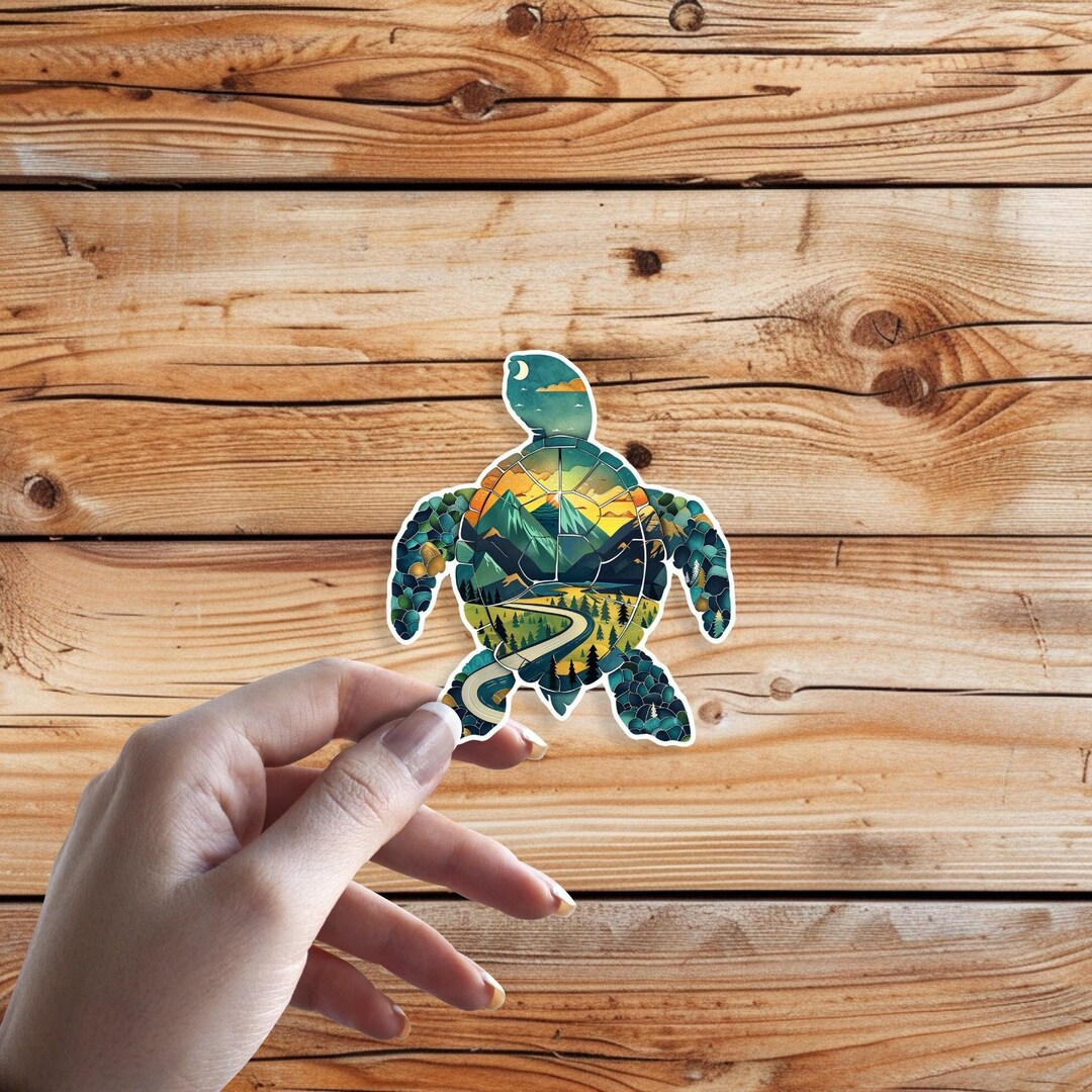 Roadmap Turtle Sticker, Playful Decal for Laptops, Water Bottles, and ...