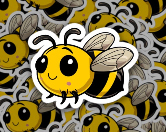 Cute Chibi Bee Sticker Kawaii Chibi Animal Stickers Cute Chibi Kiss Cut ...