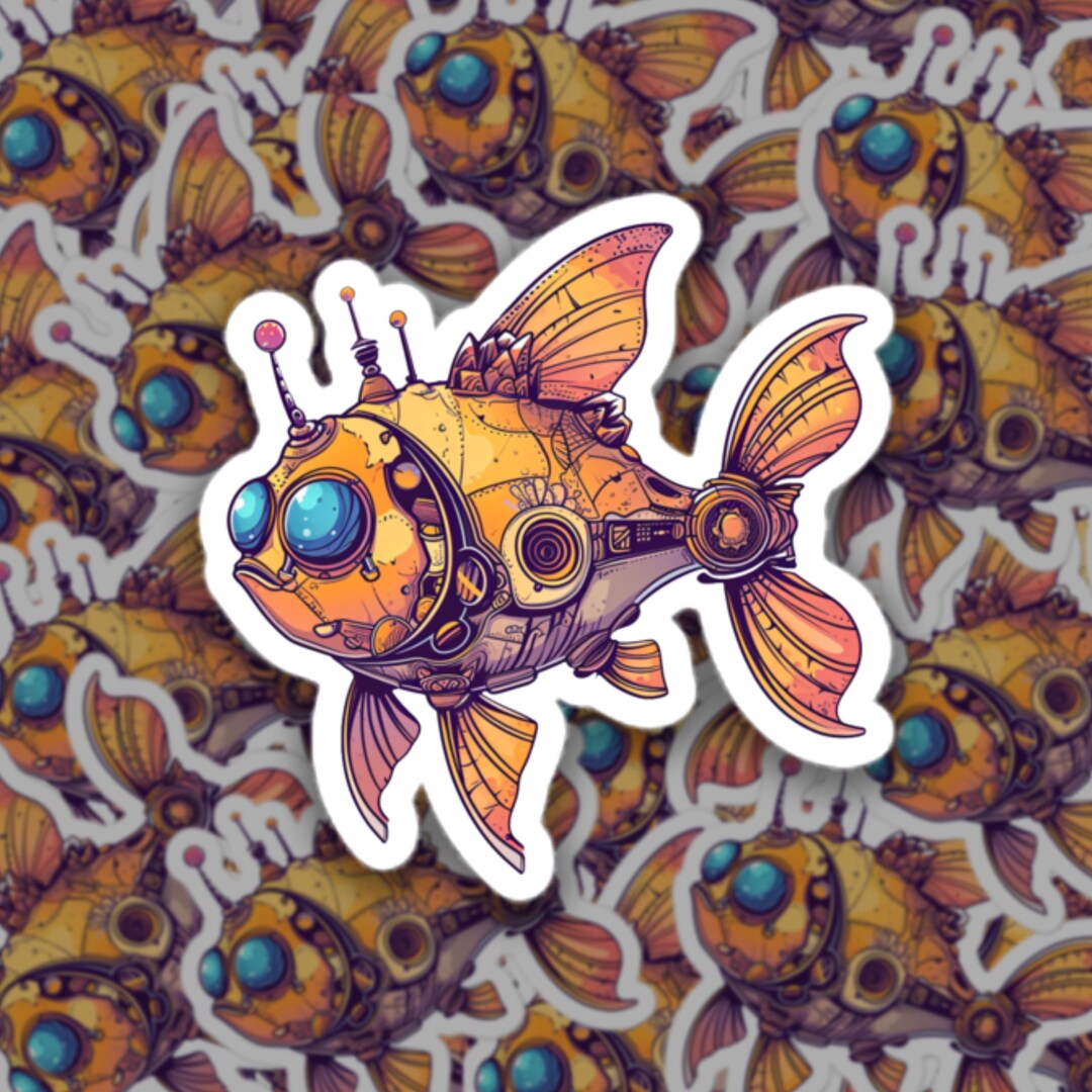 Sub Fish Sticker, Playful Decal for Laptops, Water Bottles, and More - Etsy