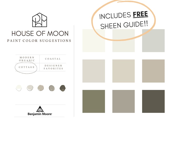 Modern Cottage Color Palette Benjamin Moore Paint Color Palette ...