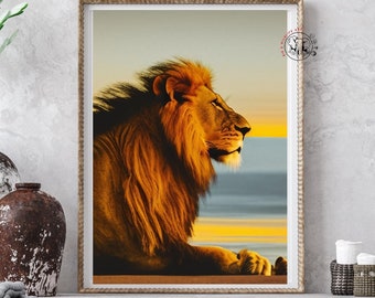 Safari Sunset Poster - Etsy