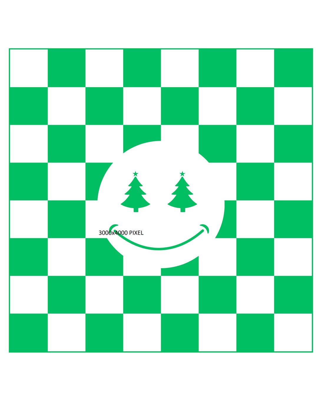 Checkered Smiley Face Christmas Tree Svg Pngtrendy Christmas - Etsy