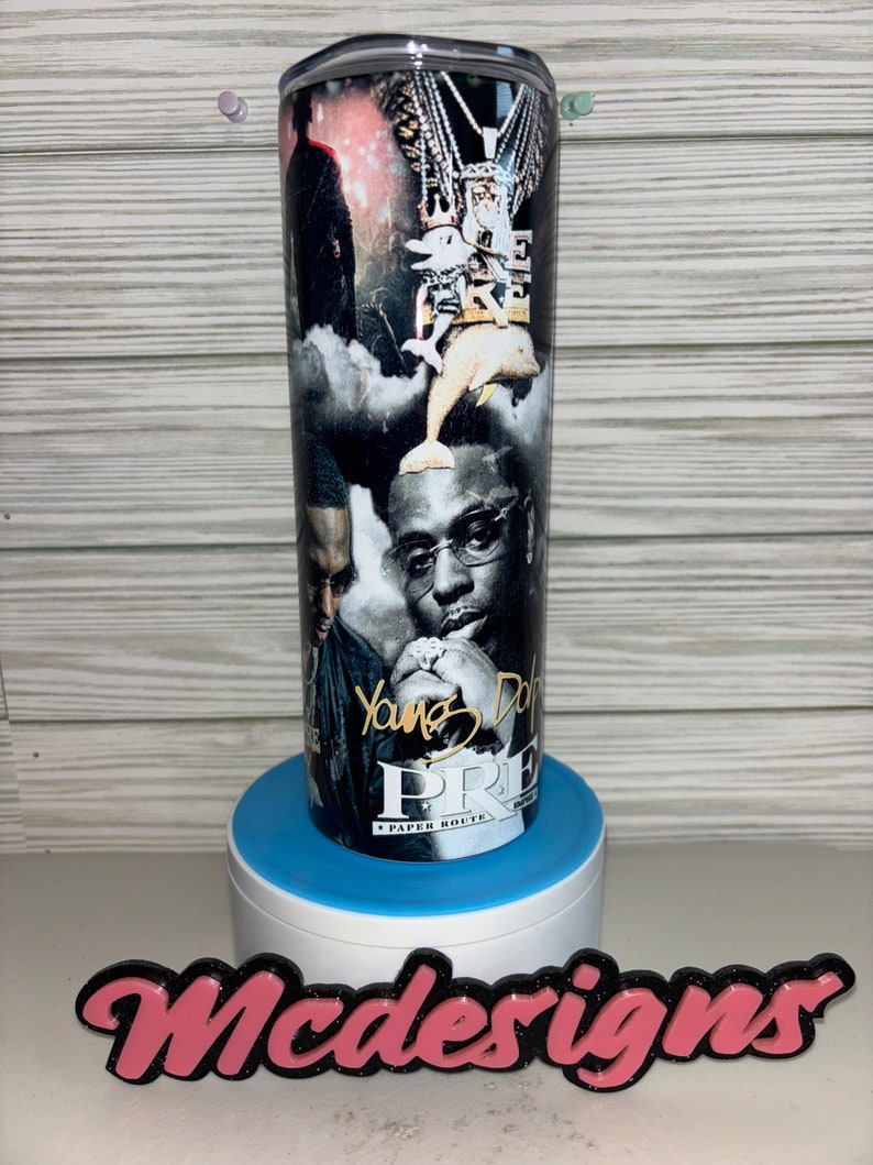 Young Dolph, PRE, Paper Route Empire, Rapper, Drink Tumbler, 20oz ...
