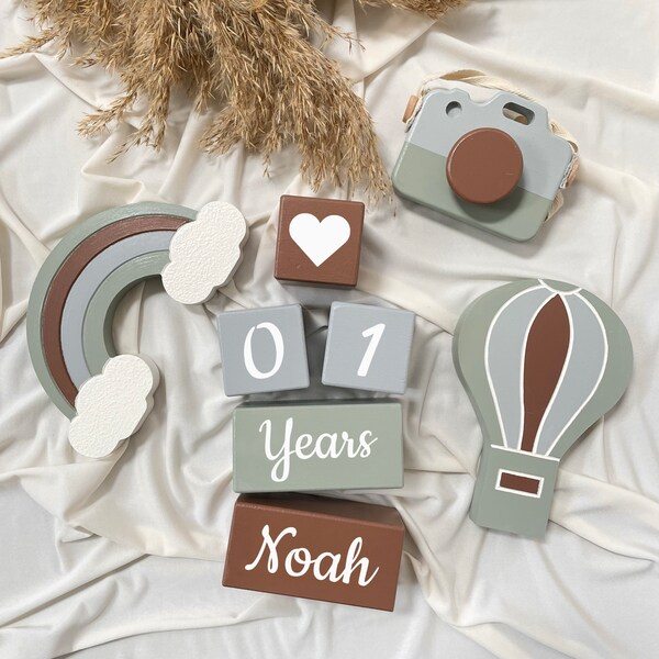 Milestone Blocks - Etsy