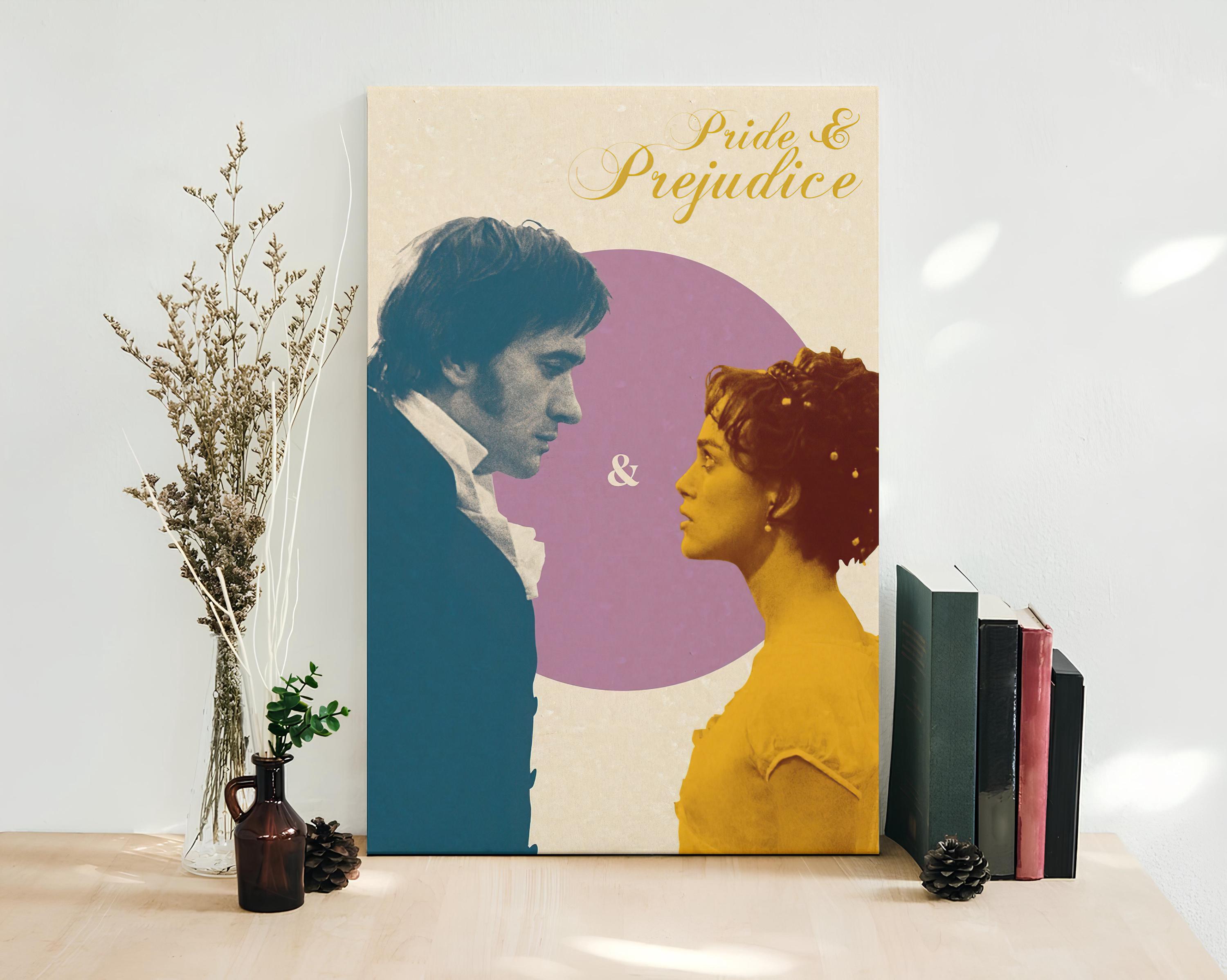 Pride and Prejudice Wall Art, Vintage Book Poster, Classic Literature ...