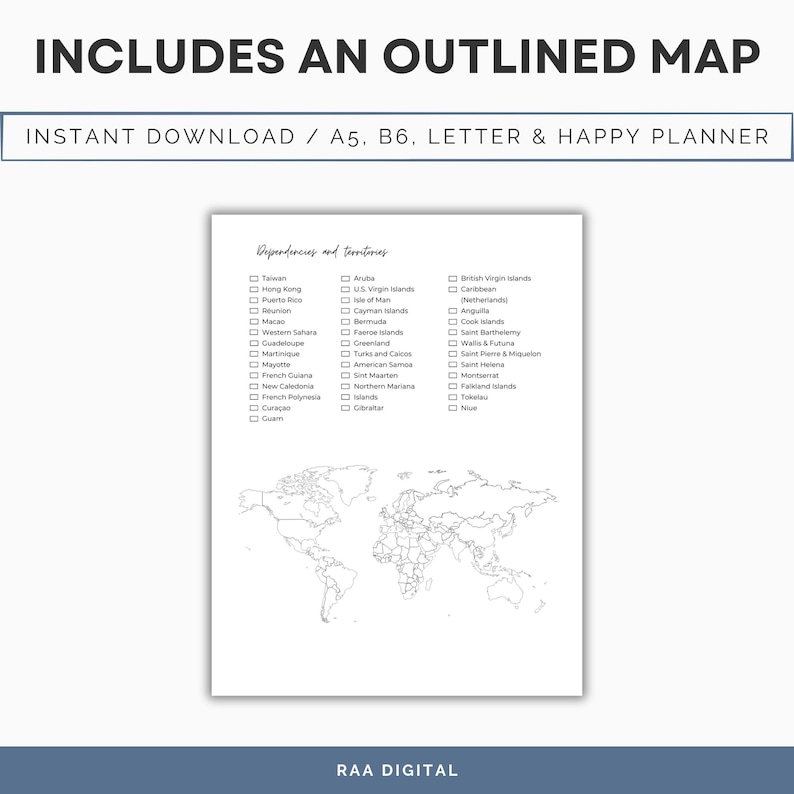 All Countries, Dependencies and Territories Checklist, Check of Where I ...