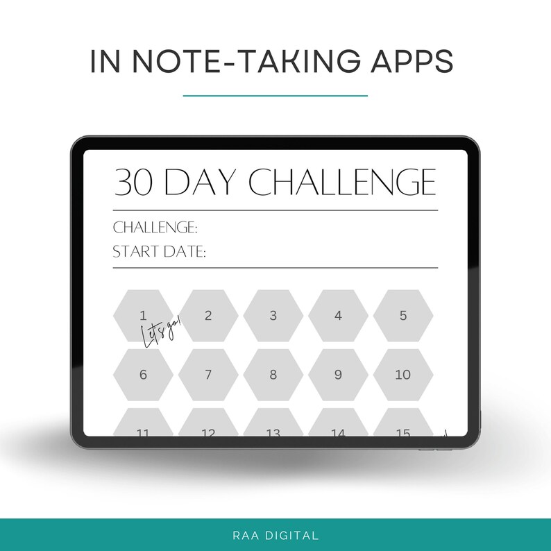 30-day Challenge Tracker Printable Savings Challenge Habit Tracker A4 ...