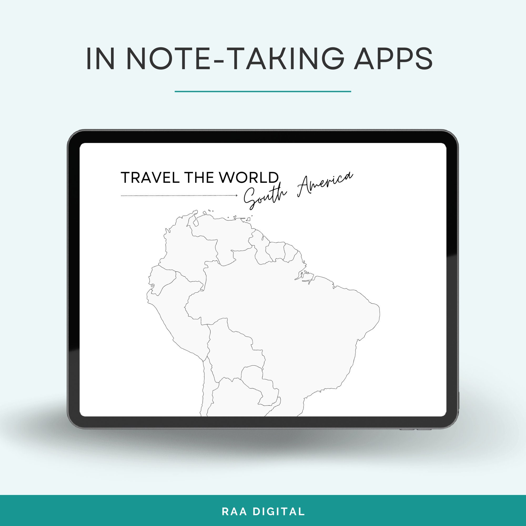 Blank Continent Outline Maps: Travel Tracker, Map of the World (PDF ...