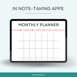 Undated Monthly Planner Printable, Empty Month, Blank Monthly Plan, A4 ...