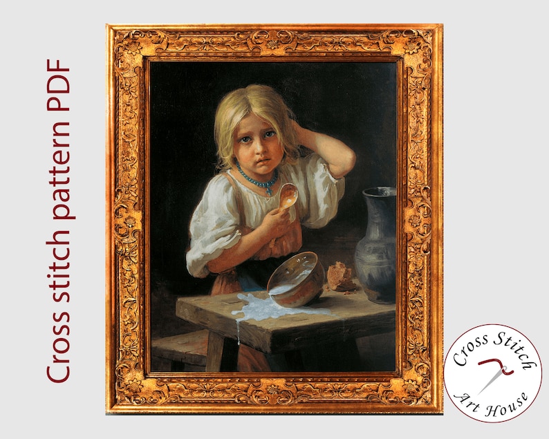 Dutch Peasant Girl Cross Stitch Pattern: Full Coverage Counted Chart ...