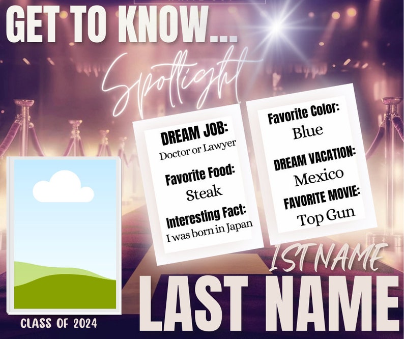 All About Me Spotlight: Canva Downloadable/editable Image - Etsy