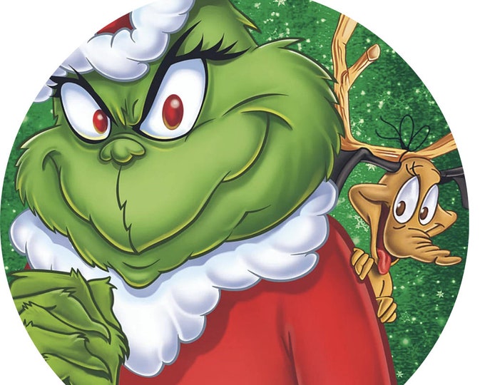 Grinch, Metal Wreath Sign, Door Decor, Round Wreath Sign. Now Taking ...