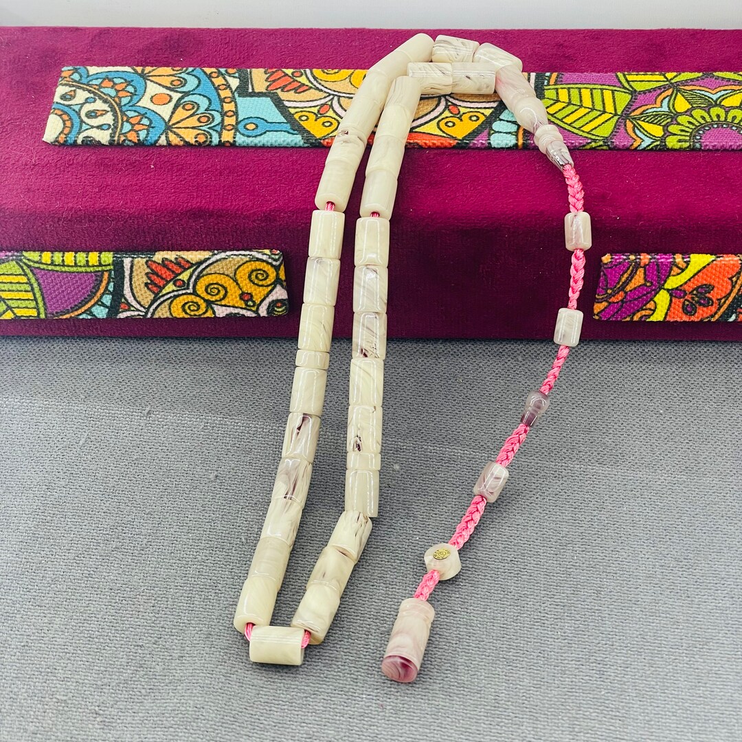 Islamic Tasbih, White Amber, Faturan Amber, Misbaha, Muslim Rosary ...