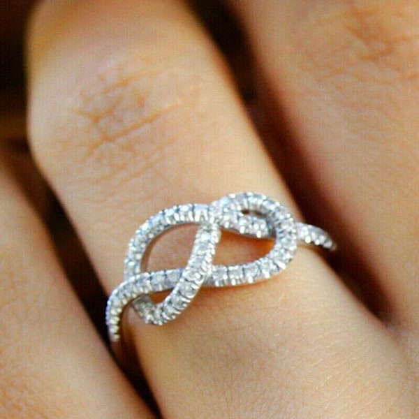 White Gold Infinity - Etsy