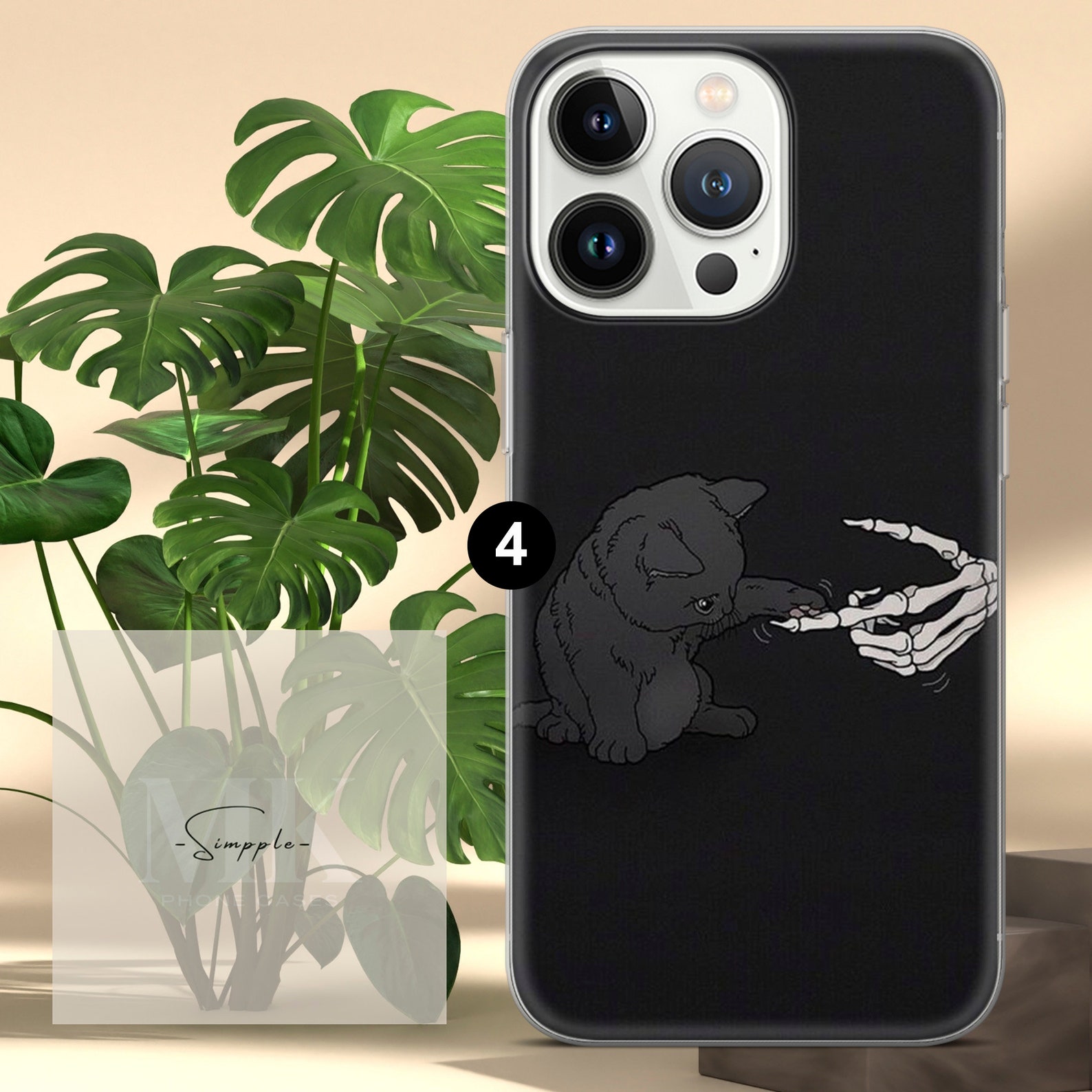 Gothic Black Funeral Case Cover Fit for iPhone 14pro, 13, 12, 11, X,xr ...