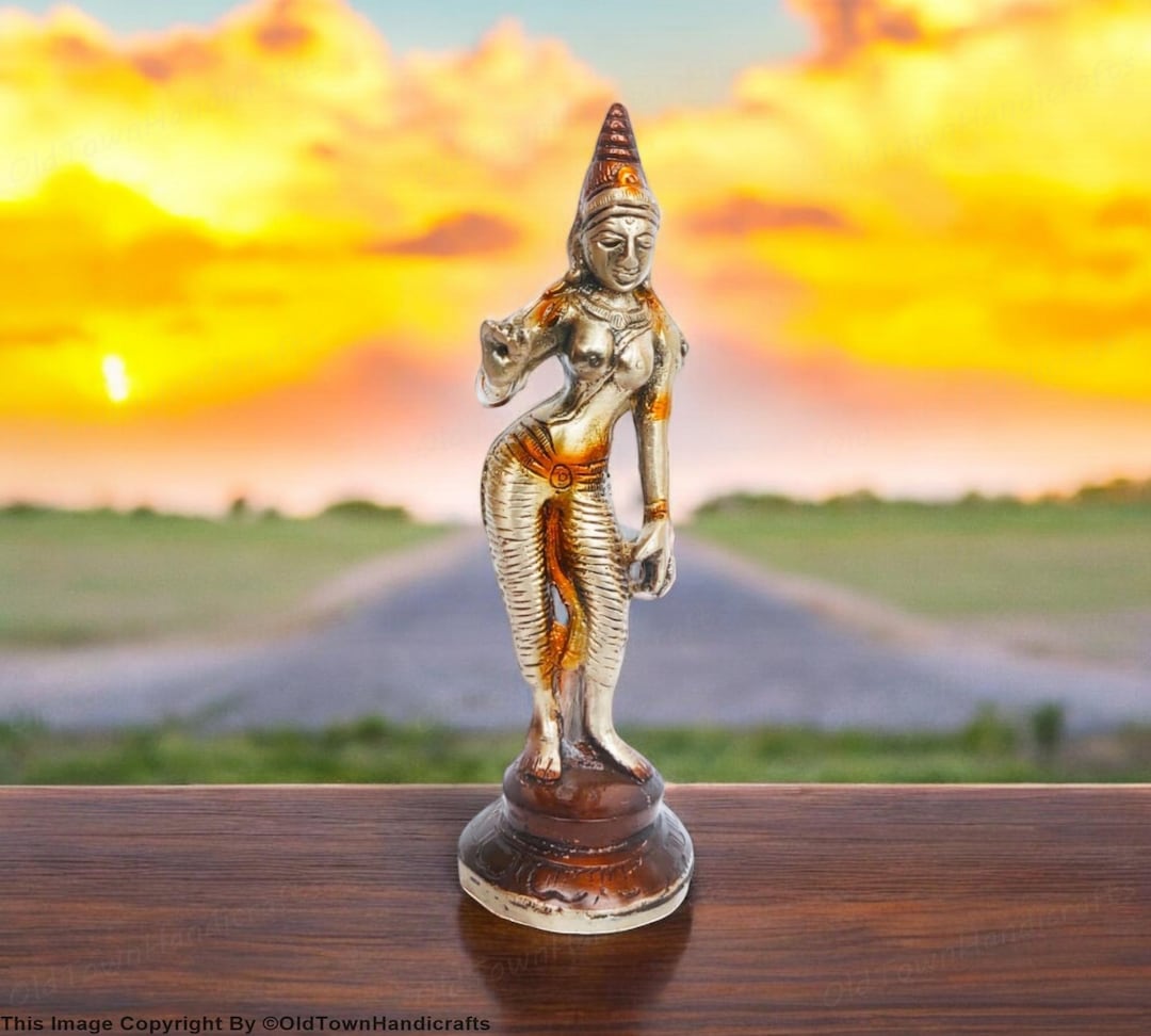 14 Cm Brass Dancing Lady Statue Handcrafted Home Decor Showpiece ...